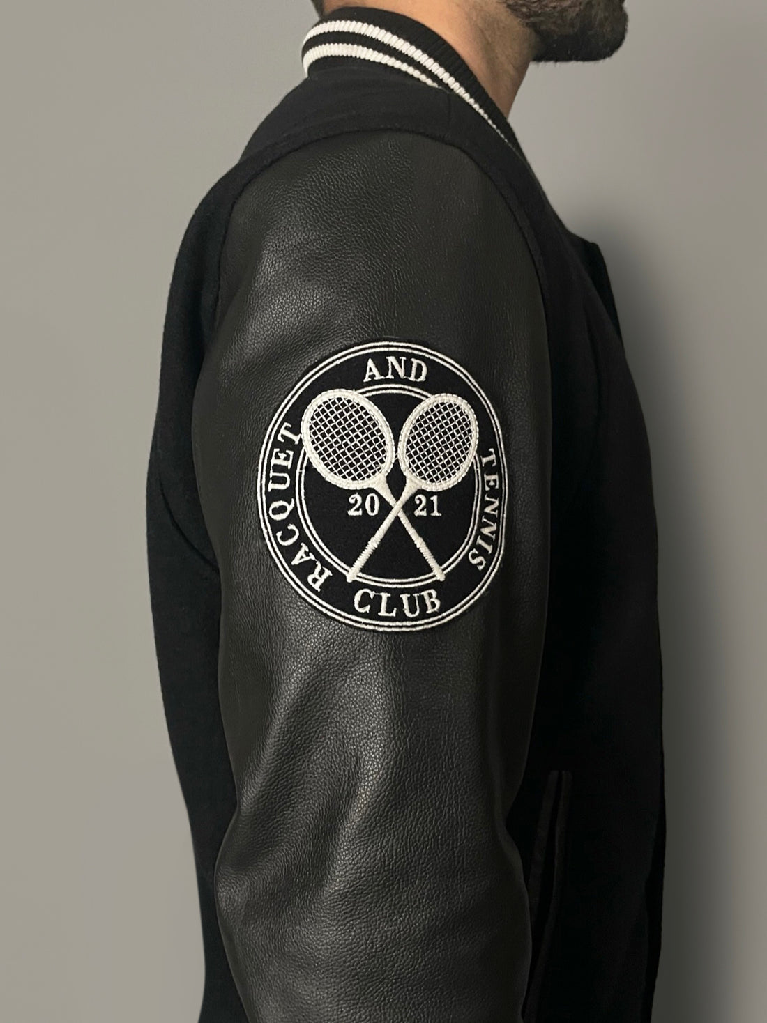 DE/CON/STRUCT LEATHER VARSITY JACKET – Struct